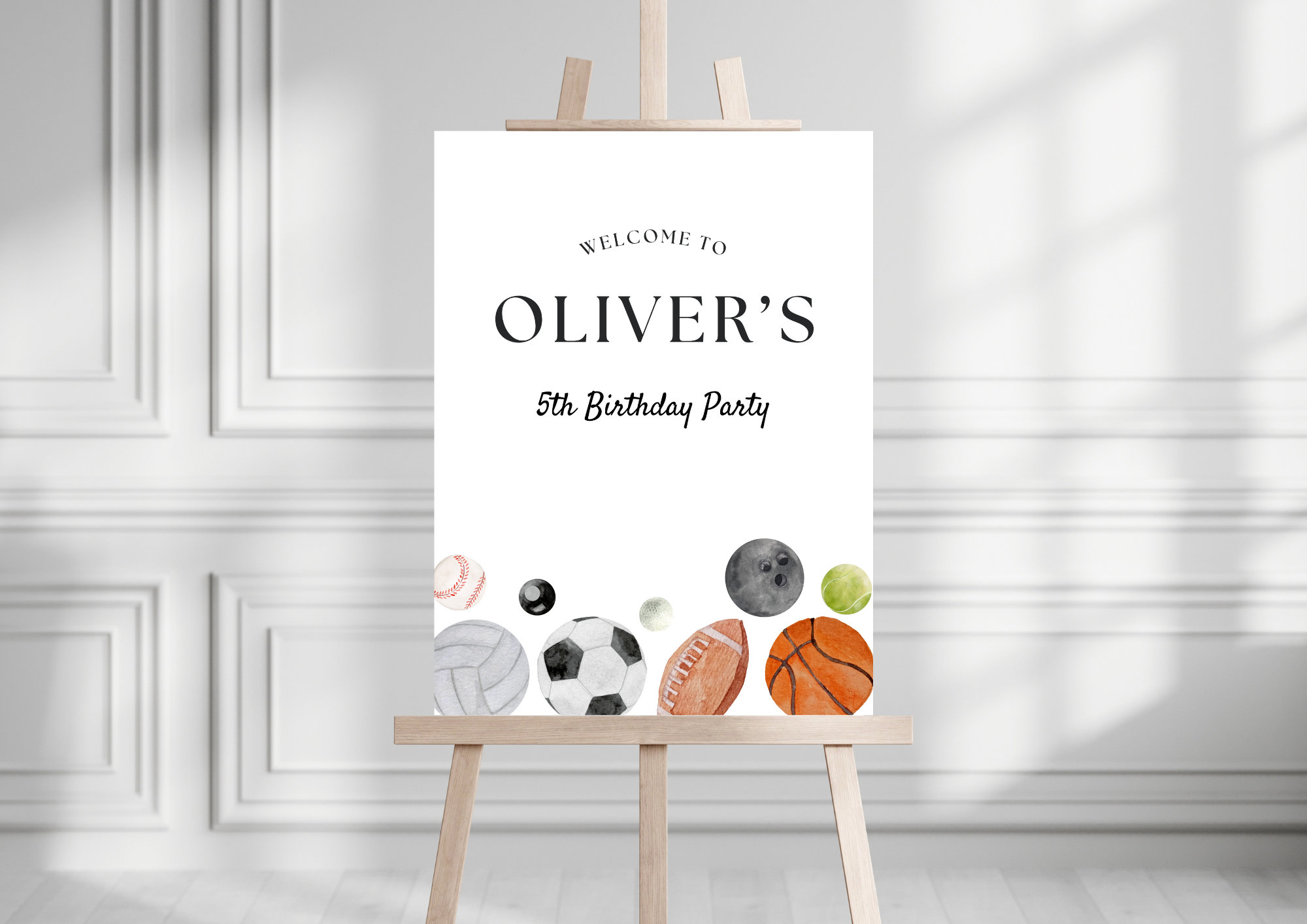 Sports Themed Birthday Party Sign | Let's Have a Ball Party ...