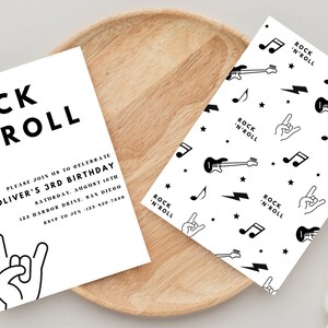 Rock and Roll Birthday Party Invitation | Instant Download | Rock N ...