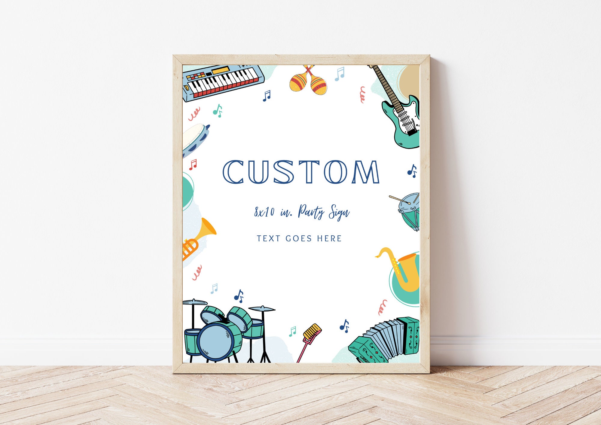 Music Birthday Party Invitation Instant Download Musical Instruments ...