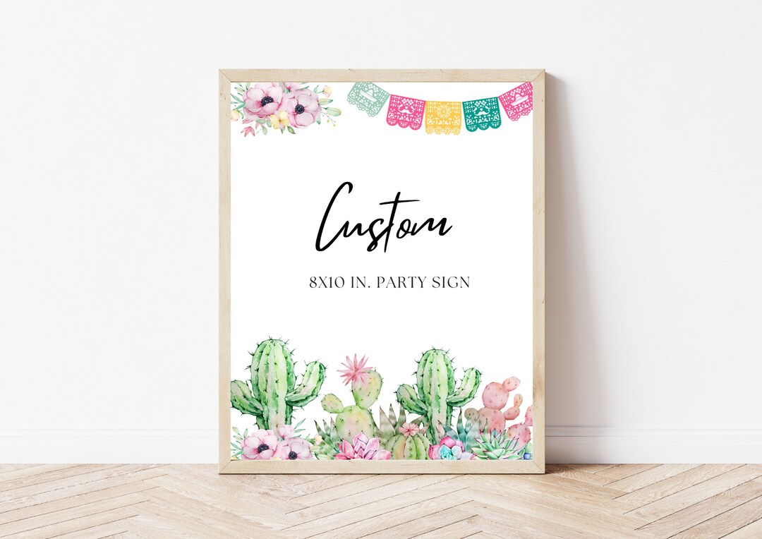 Editable Fiesta Custom Birthday Party Sign | Instant Download | Fiesta ...