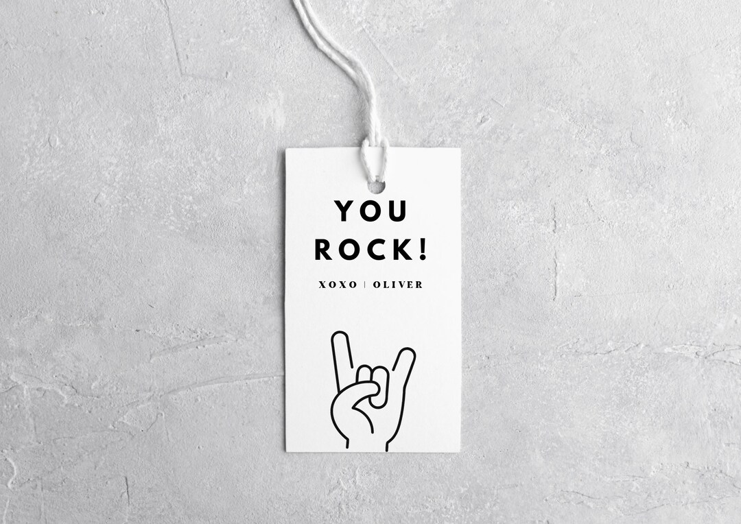 Rock and Roll Birthday Party Tags | Instant Download | Rock N Roll ...