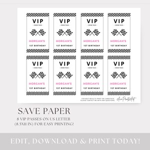 VIP Crew Pass | Instant Download | Printable Racing Car Pit Pass ...
