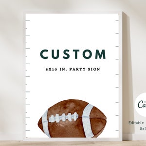 Editable Football Party Sign Digital Download Printable - Etsy