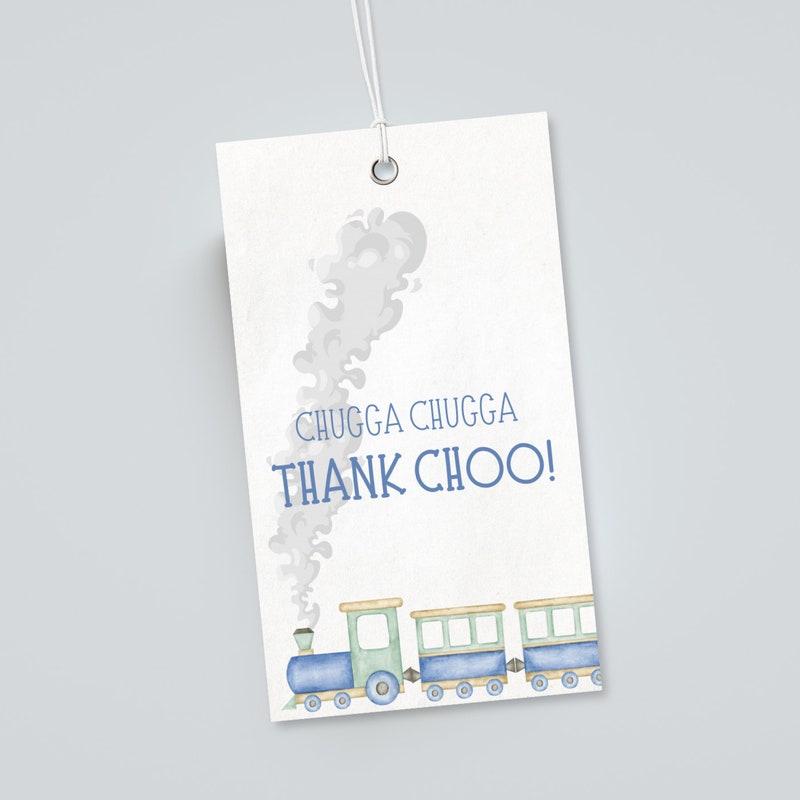 Train Thank You Tags - Etsy