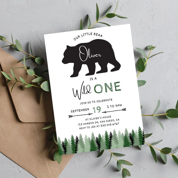Wild One Bear - Etsy