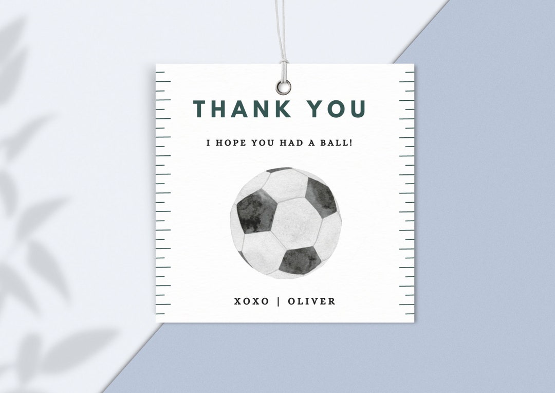 Game on Soccer Birthday Party Favor Tags | Soccer Themed Party Tag ...