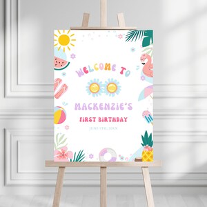 Editable Fun in the Sun Birthday Party Favor Tags | Tropical Splish ...