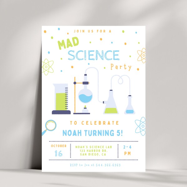 Science Invitation - Etsy