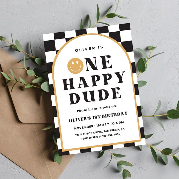 One Happy Dude Birthday - Etsy