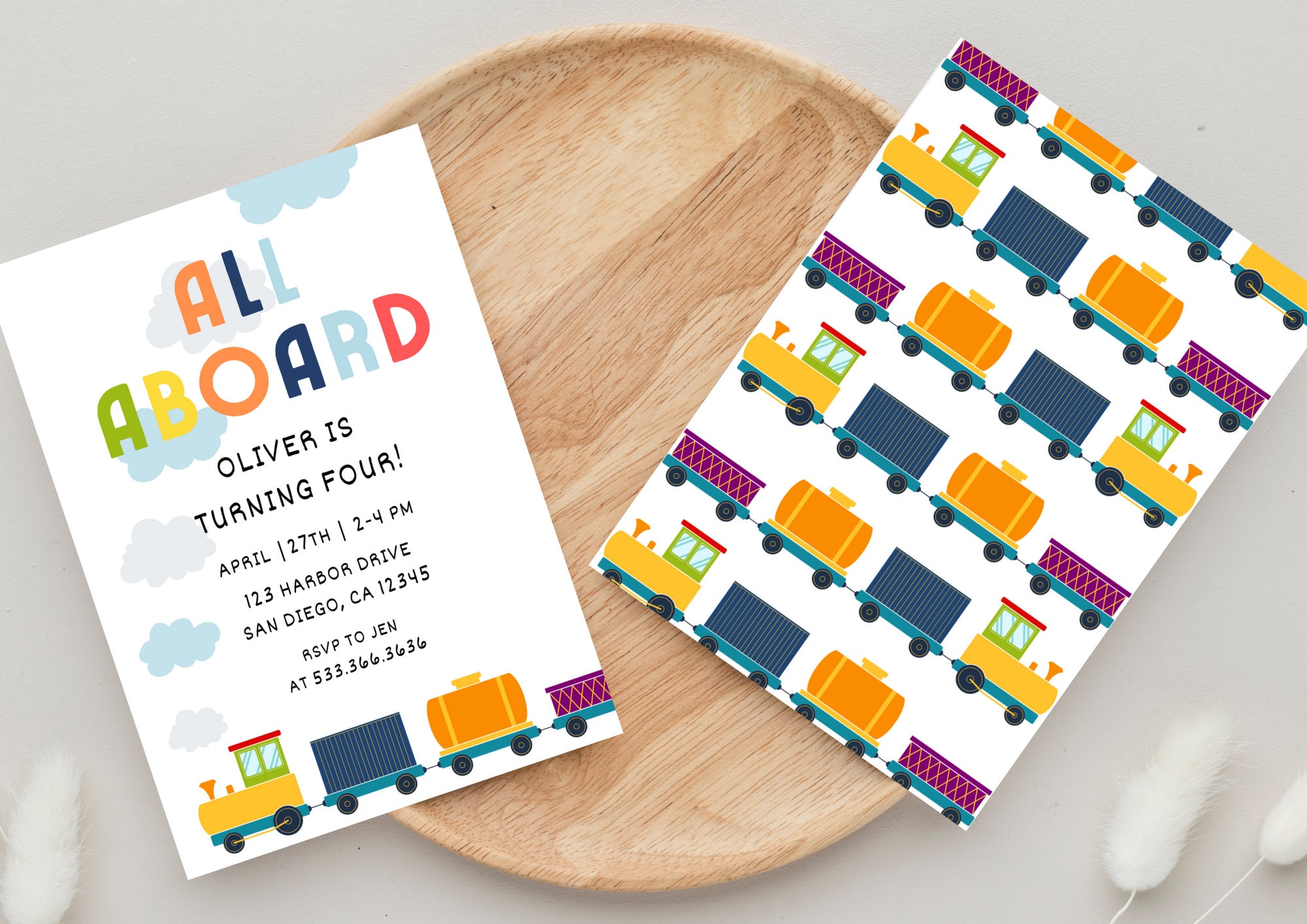 Train Birthday Invitation | Digital Download | Transportation Boy ...