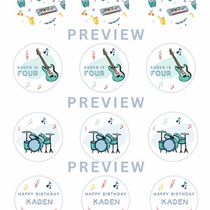 Music Birthday Party Cupcake Toppers | Instant Download | Musical ...