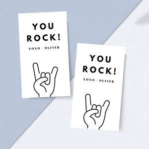 Rock and Roll Birthday Party Tags | Instant Download | Rock N Roll ...