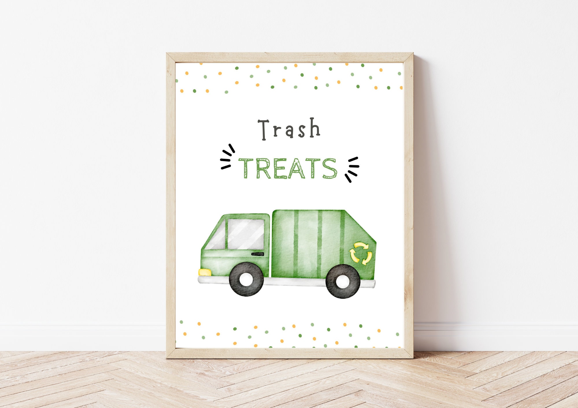 Garbage Truck Trash Treats Party Sign | Instant Download | Printable ...
