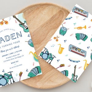 Music Birthday Party Invitation | Instant Download | Musical ...