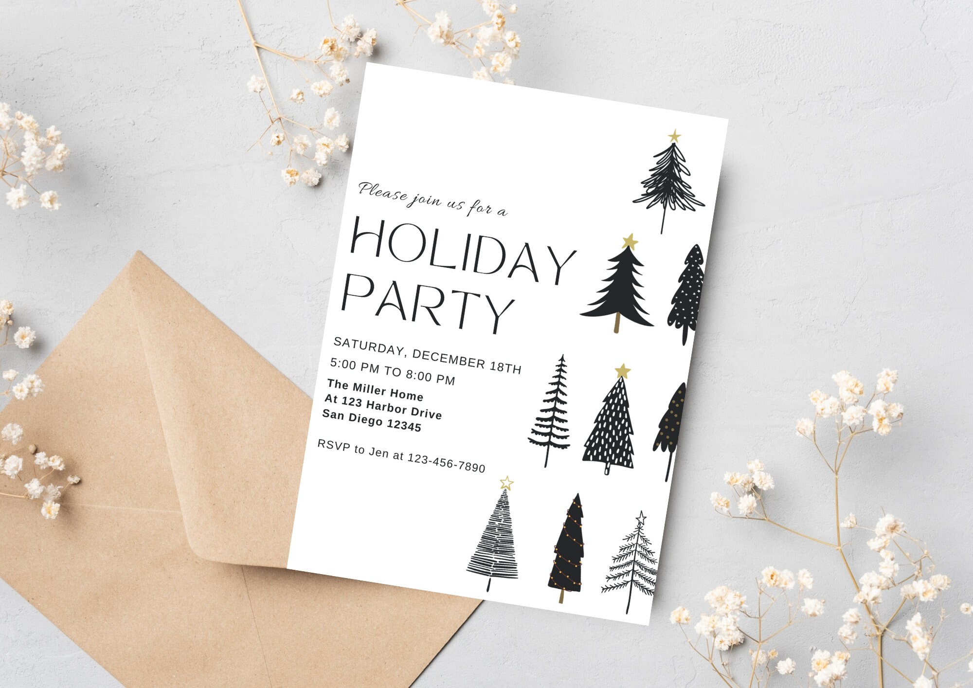 Editable Holiday Party Invitation Digital Download - Etsy