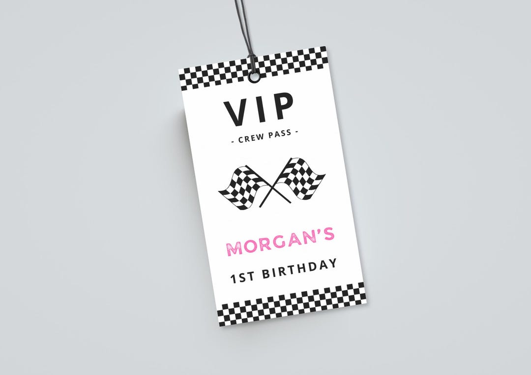 VIP Crew Pass | Instant Download | Printable Racing Car Pit Pass ...