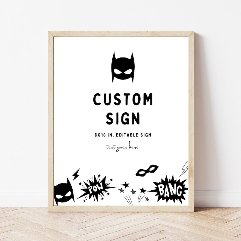 Superhero Party Sign - Etsy