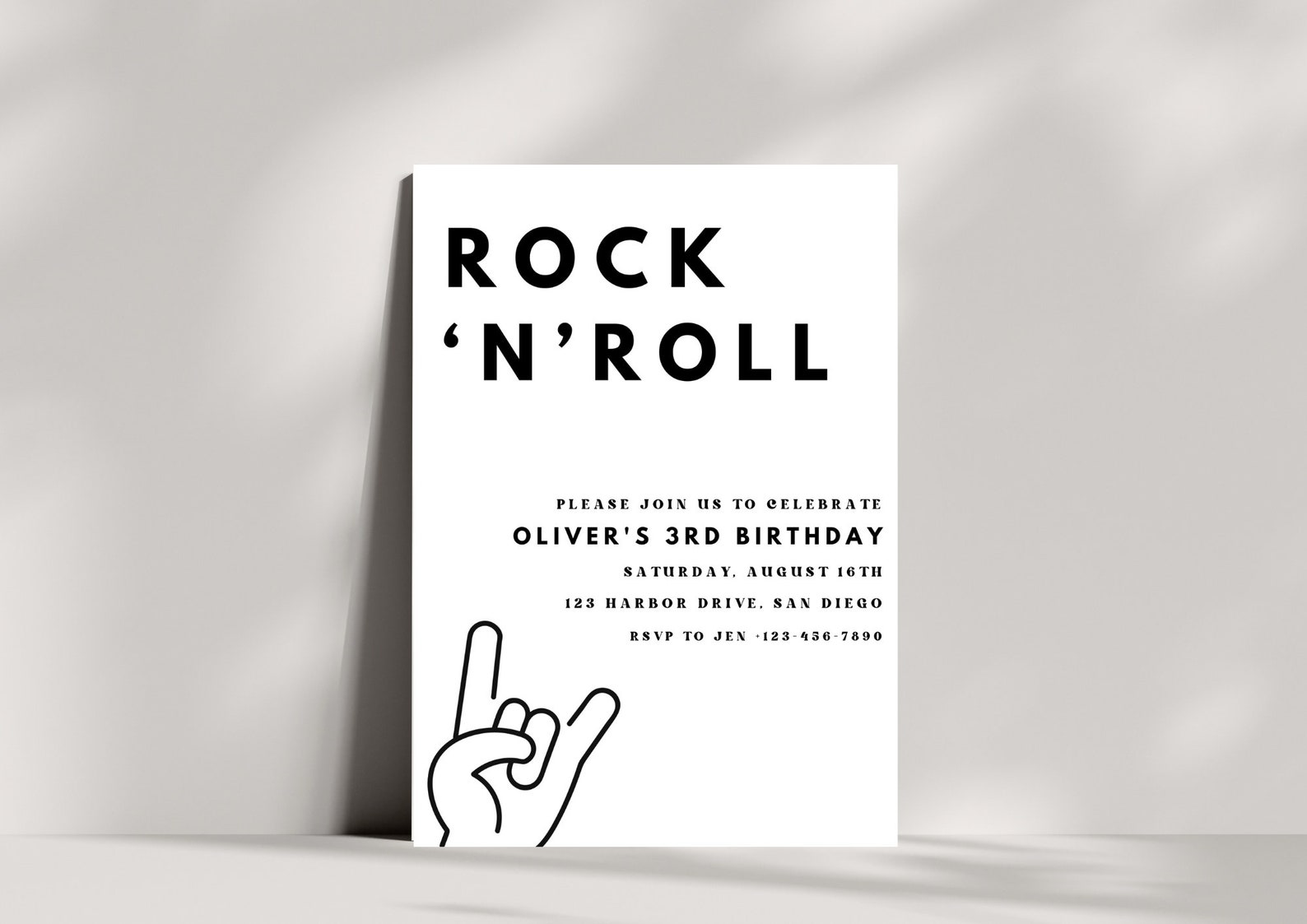 Rock and Roll Birthday Party Invitation Instant Download Rock N Roll ...