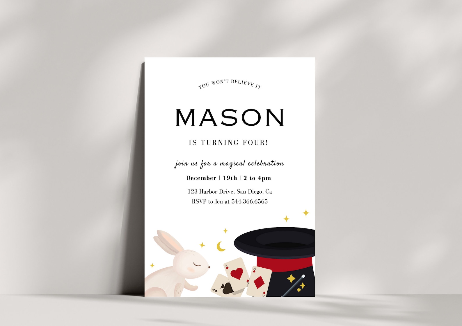 Magic Birthday Party Invitation | Instant Download | Magician Magic ...