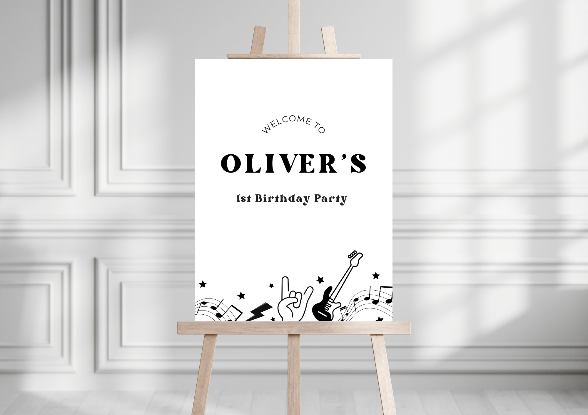ONE Rocks Birthday Party Invitation Instant Download Rock and Roll ...