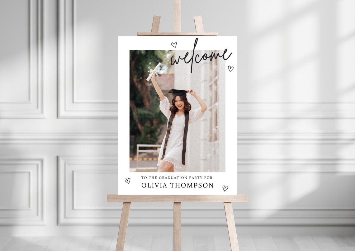 She Mastered It Graduation Party Welcome Sign 2026 | Editable Template ...