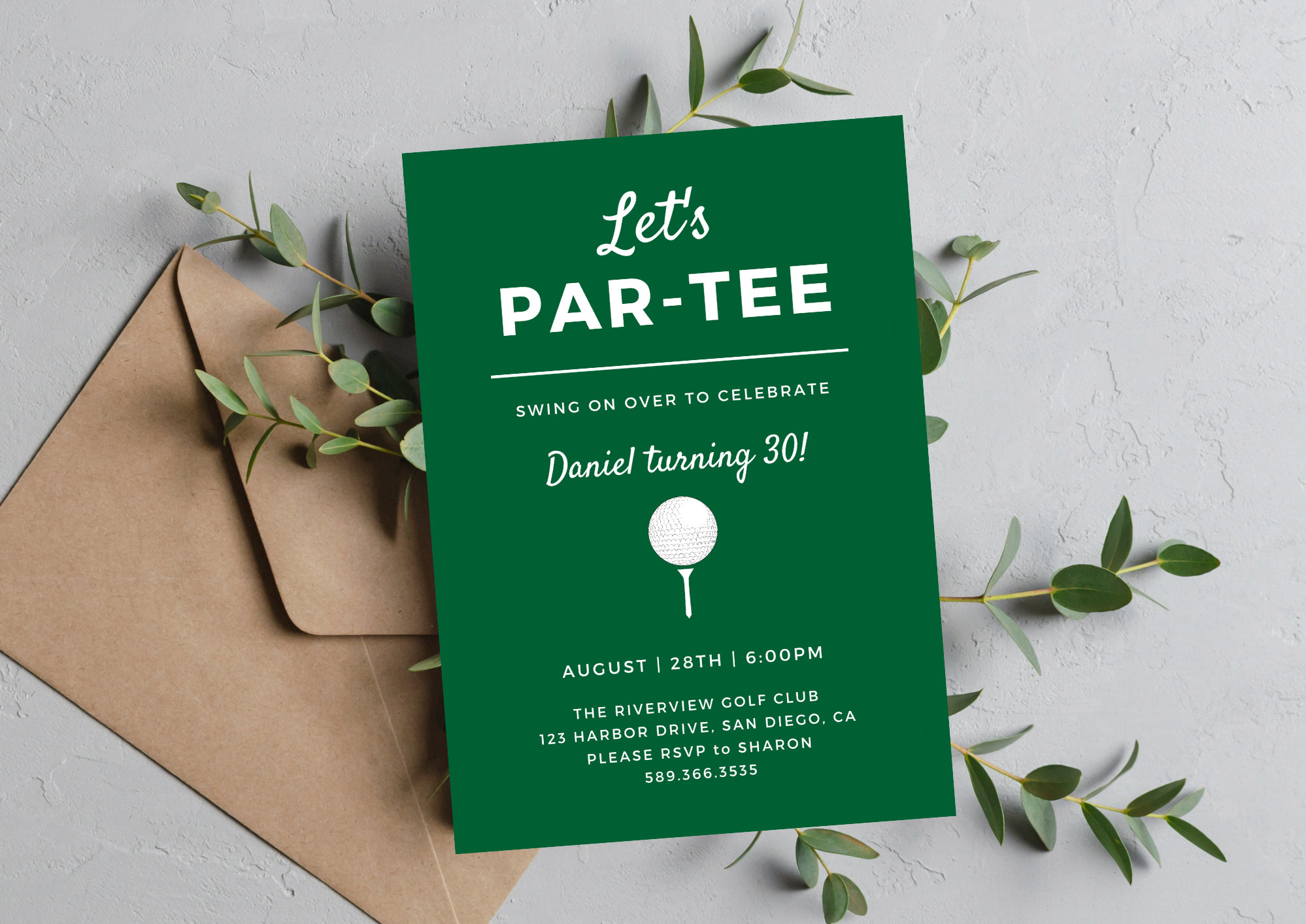 Let's Par-tee Golf Birthday Party Invitation Instant Download Surprise ...
