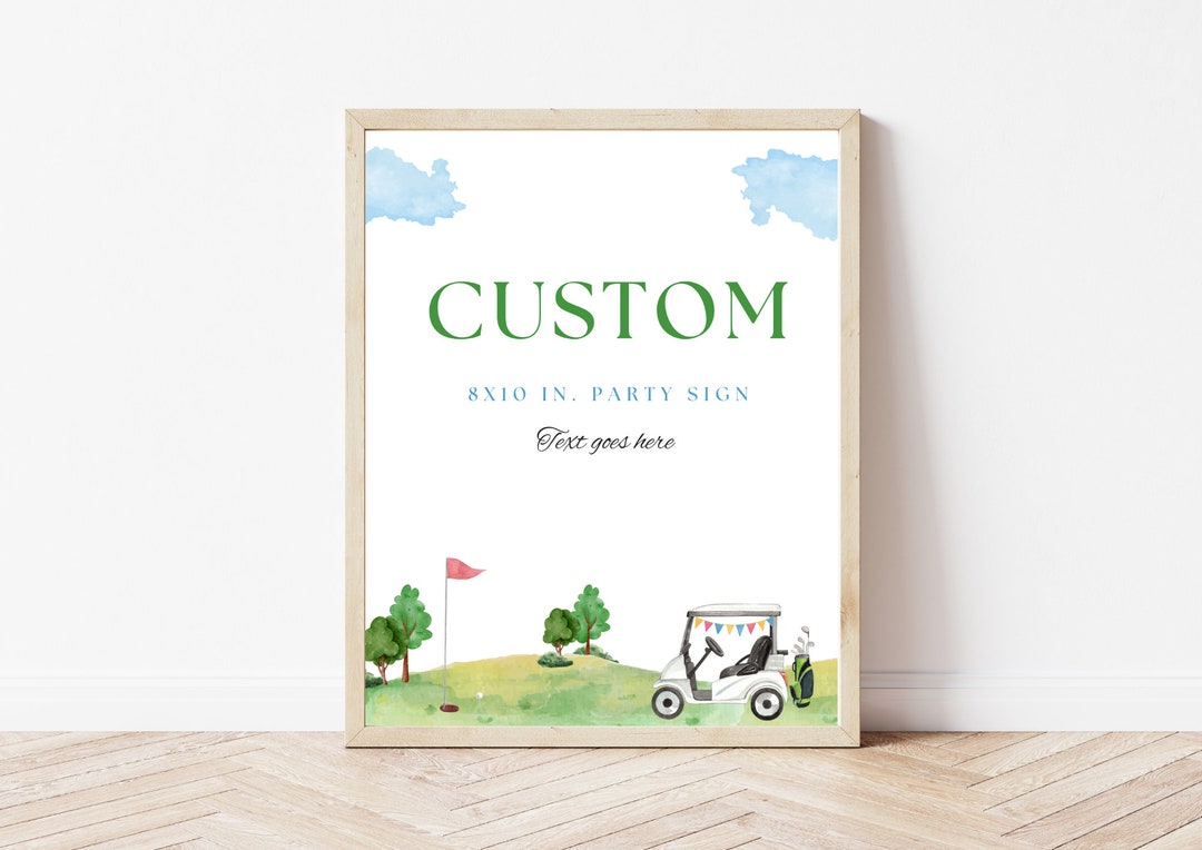Editable Golf Party Sign | Digital Download | Golf Themed Birthday Sign ...