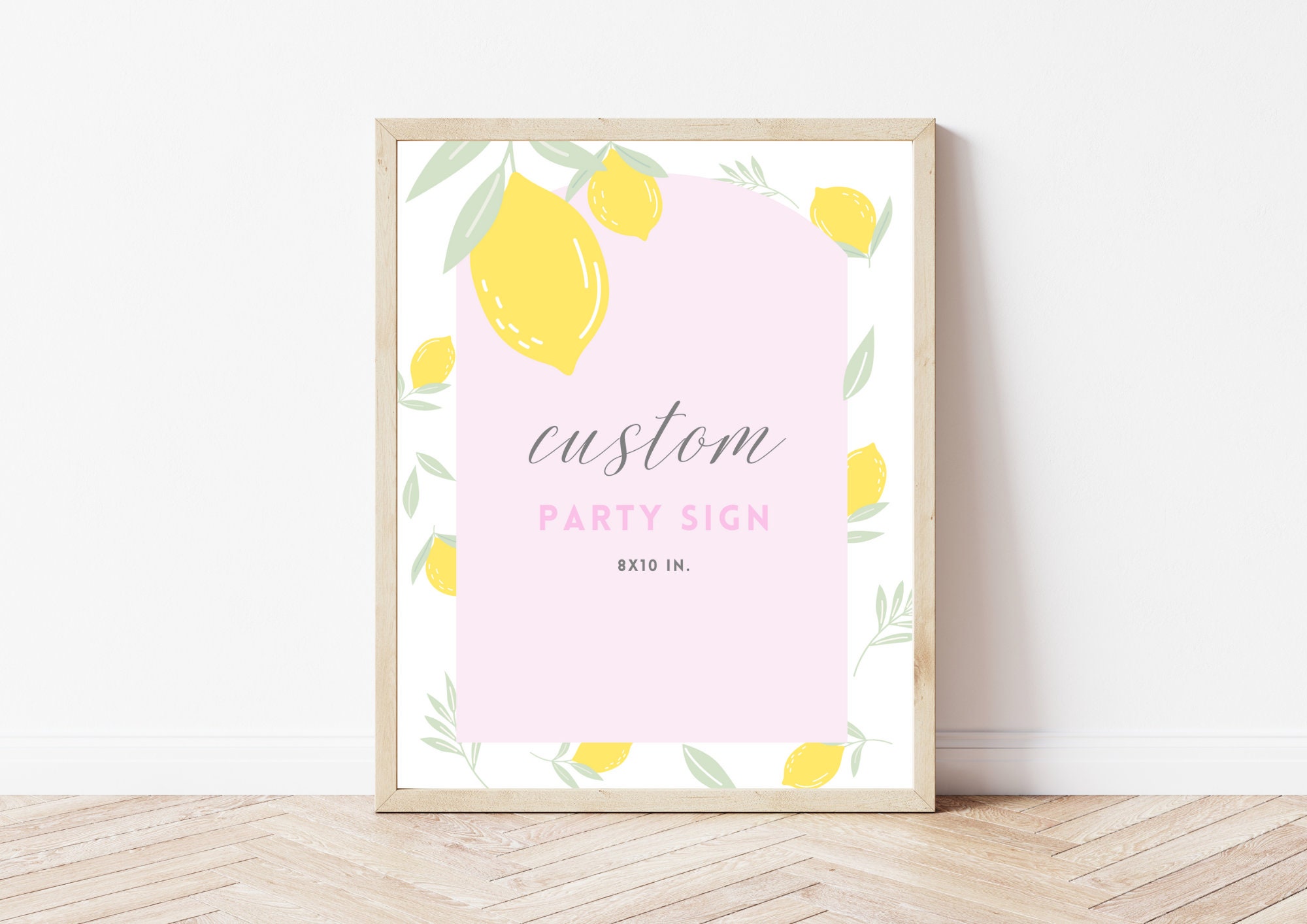 Editable Lemon Party Welcome Sign | Our Main Squeeze Birthday | Instant ...