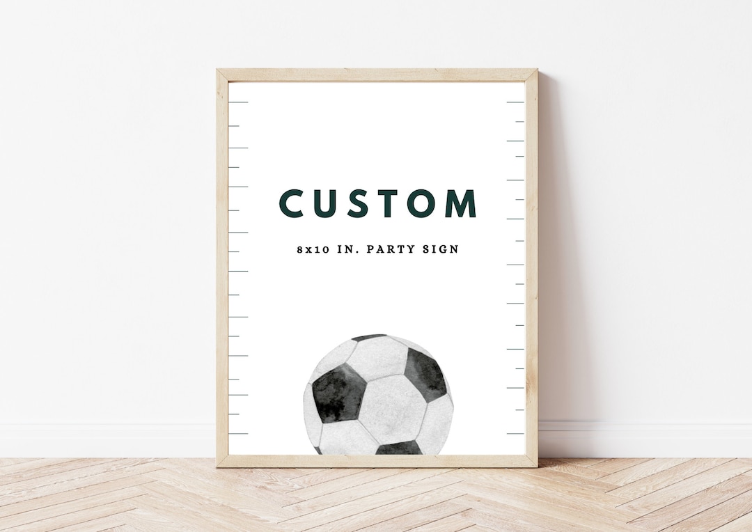 Soccer Birthday Party Sign | Modern Soccer Party | Soccer Ball Party ...