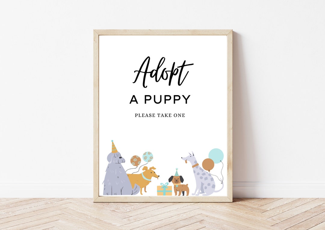 Editable Puppy Pawty Party Sign Digital Download Printable - Etsy