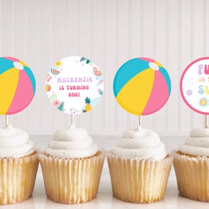 Editable Fun in the Sun Birthday Milestone Board | Tropical Splish ...