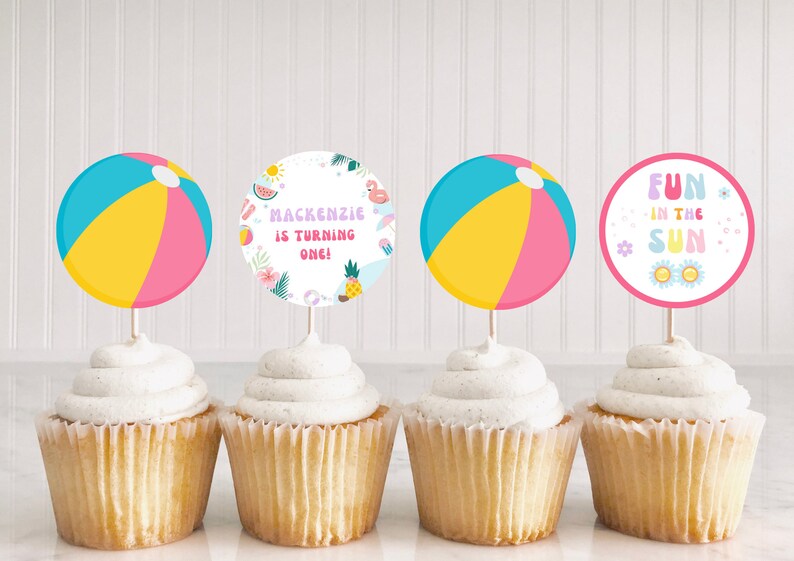 Editable Fun in the Sun Birthday Milestone Board | Tropical Splish ...