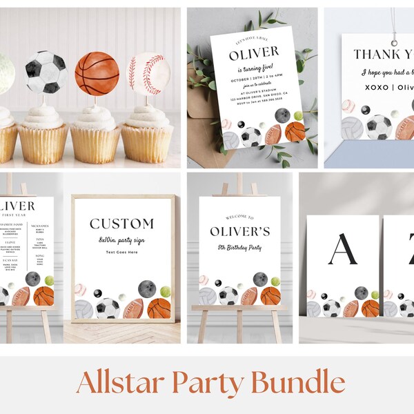 Sports Theme Party - Etsy