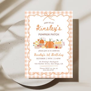 Pumpkin Patch Birthday Party Invitation | Instant Download | Orange ...
