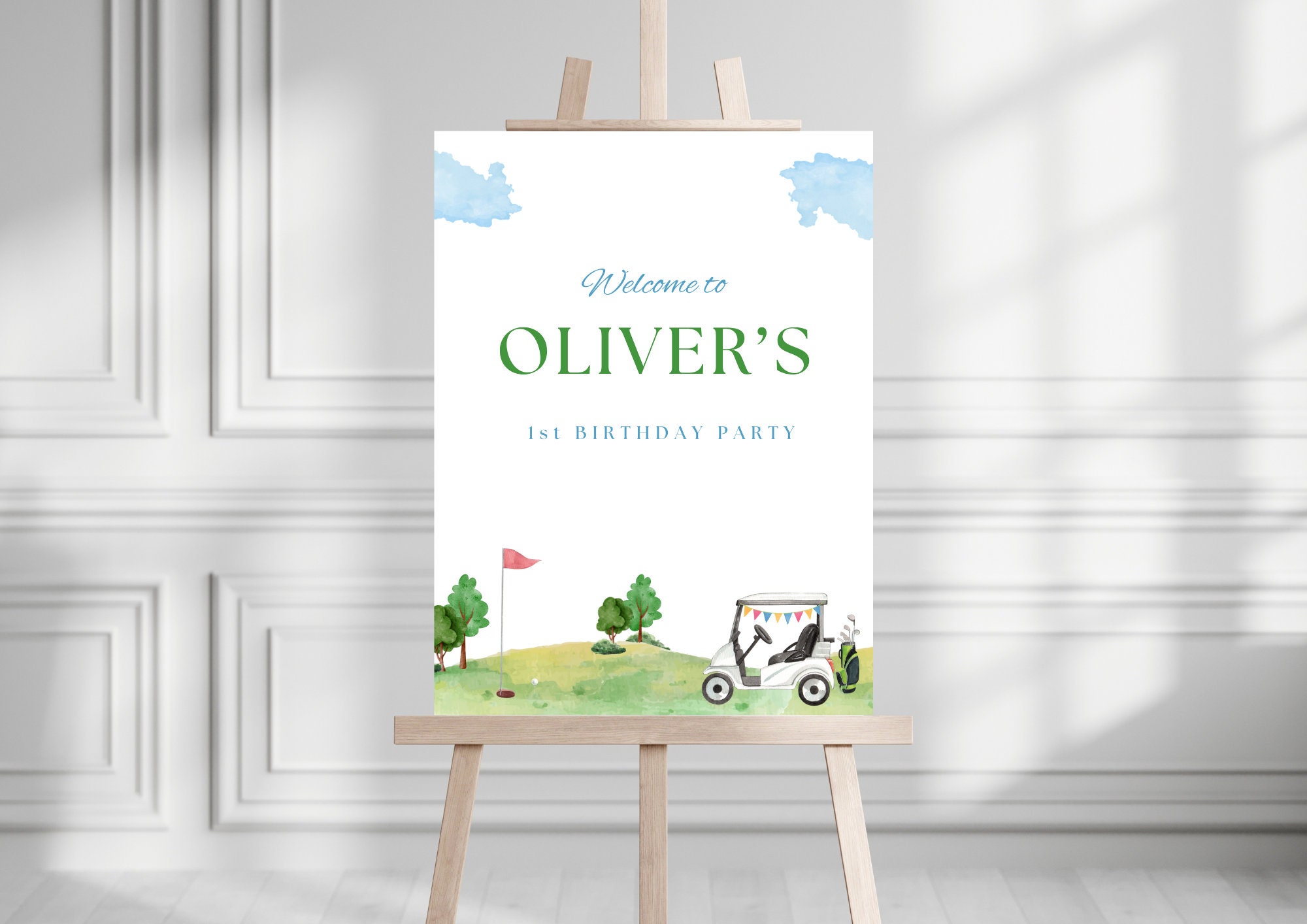 Editable Golf Party Sign | Digital Download | Golf Themed Birthday Sign ...
