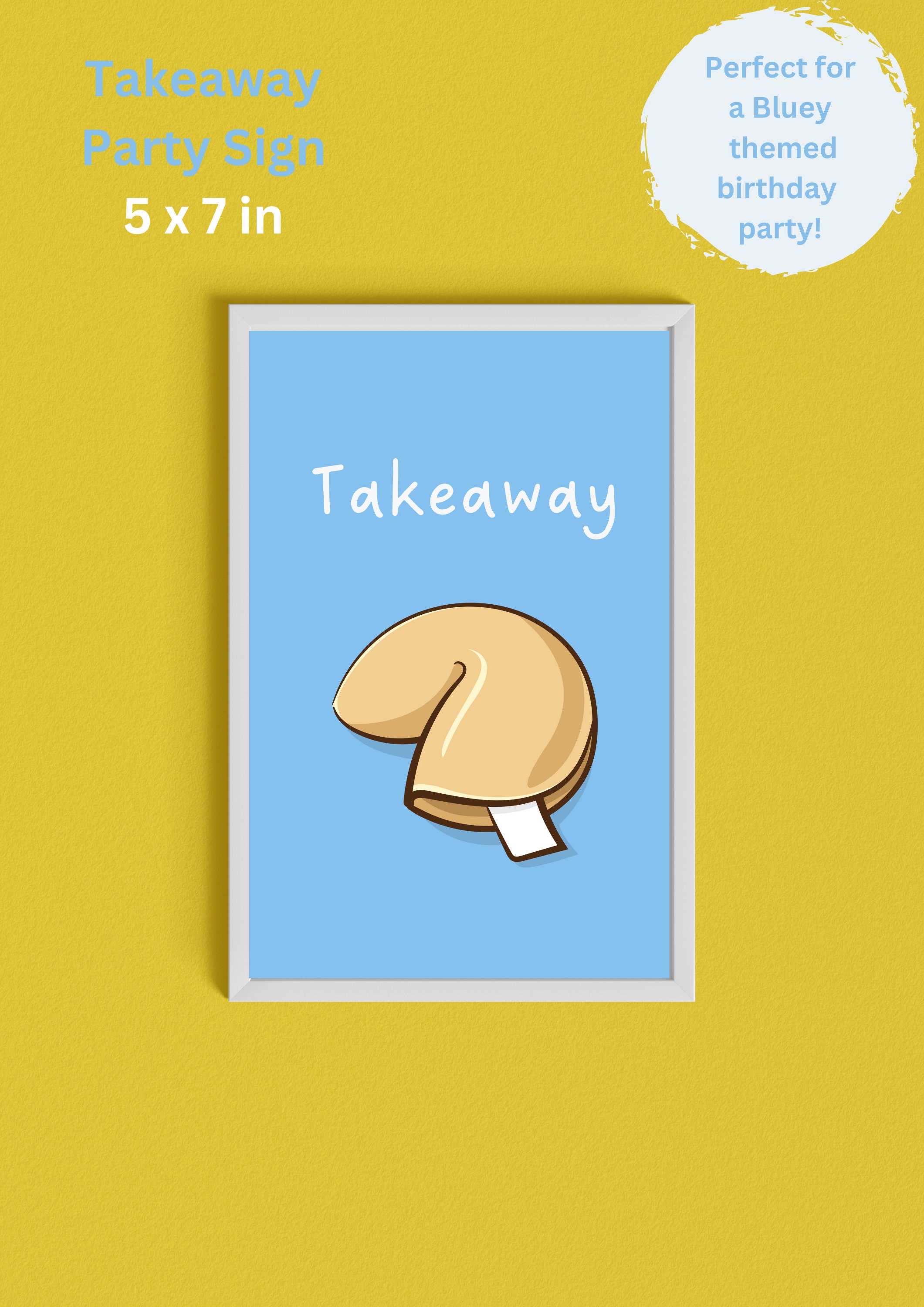 Bluey Theme Takeaway Sign Bluey Party Decor Kids Birthday - Etsy Hong Kong