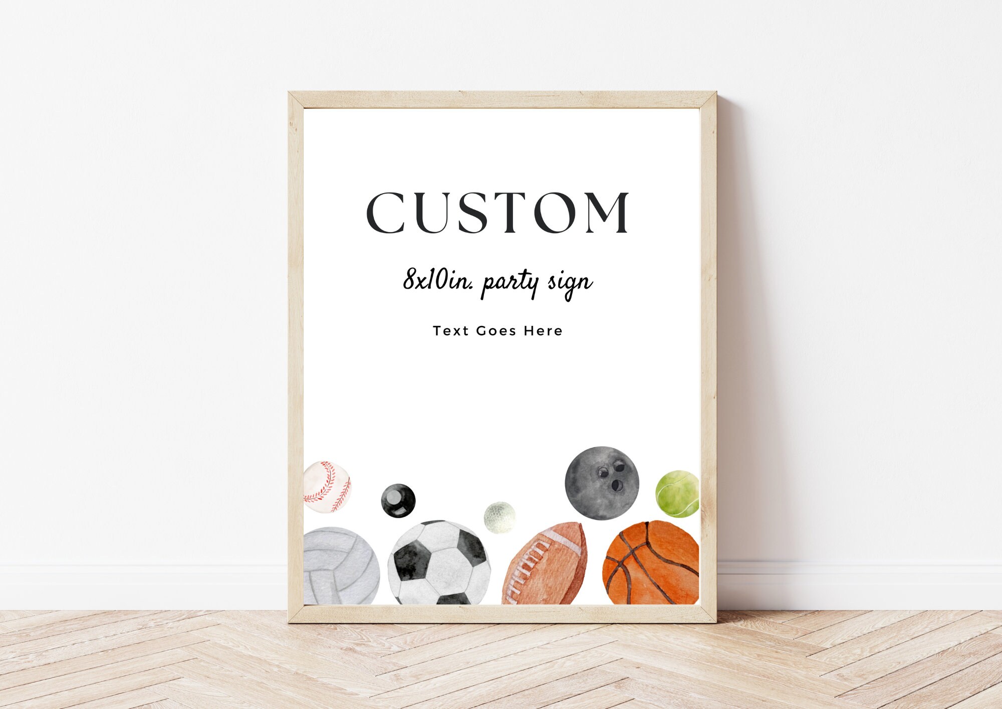 Sports Themed Birthday Party Sign Let's Have a Ball Party Instant ...