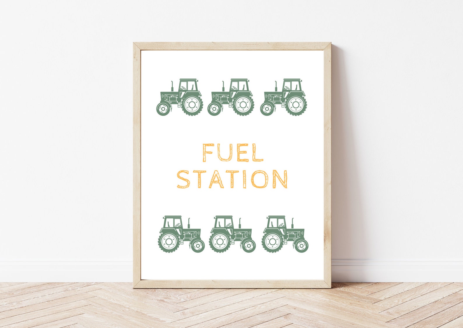 Modern Tractor Fuel Station Party Sign Instant Download Printable ...
