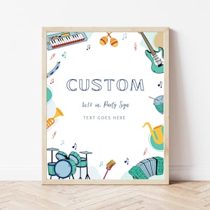 Music Birthday Party Milestone Board | Instant Download | Musical ...