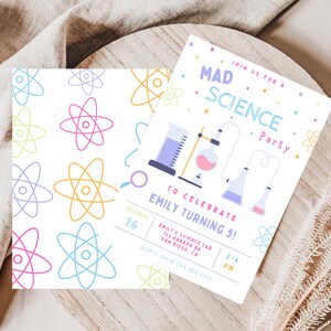 Mad Science Birthday Party Invitation | Instant Download | Girl ...