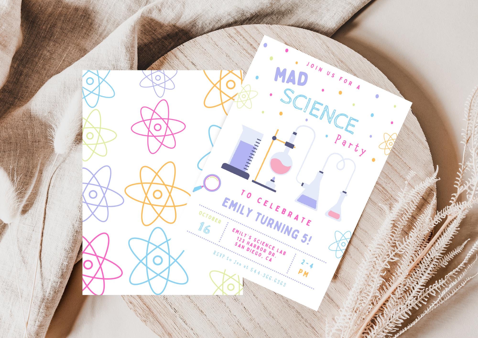 Mad Science Birthday Party Invitation | Instant Download | Girl ...