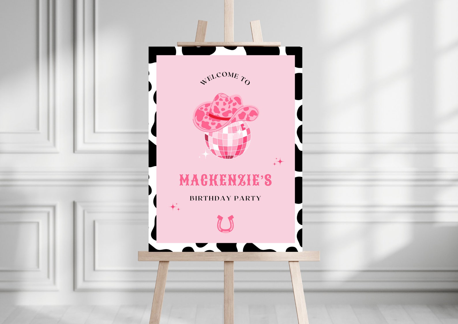 Disco Cowgirl Birthday Party Invitation | Instant Download | Pink Disco ...