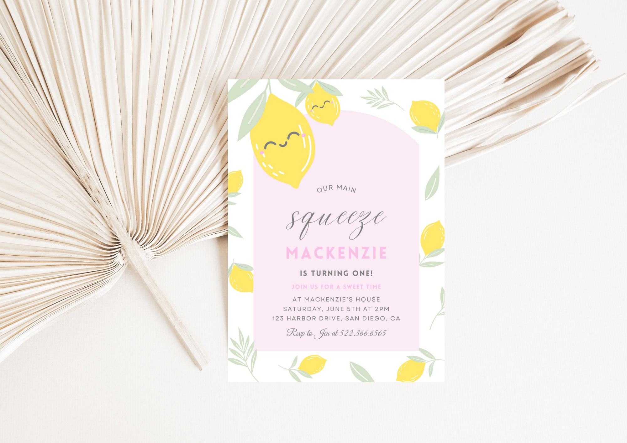 Editable Lemon Party Welcome Sign | Our Main Squeeze Birthday | Instant ...