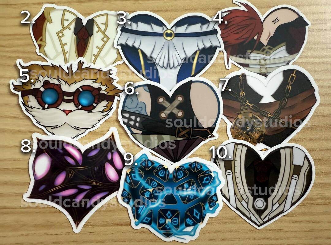 ARCANE Hearts Sticker Collection 9 Pack lol League of Legends Jayce ...