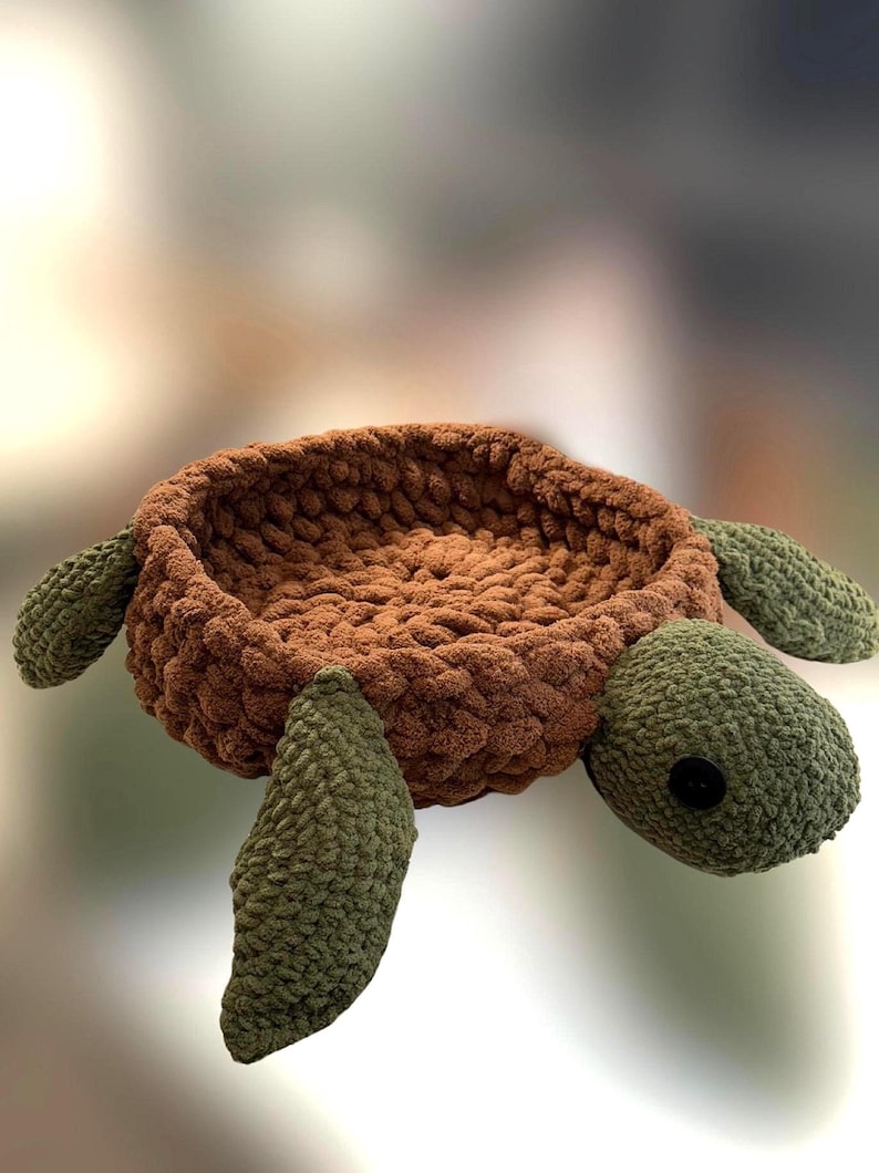 Chunky Crochet Turtle Pet Bed Pattern: DIY Cozy Cat/dog Bed (PDF ...