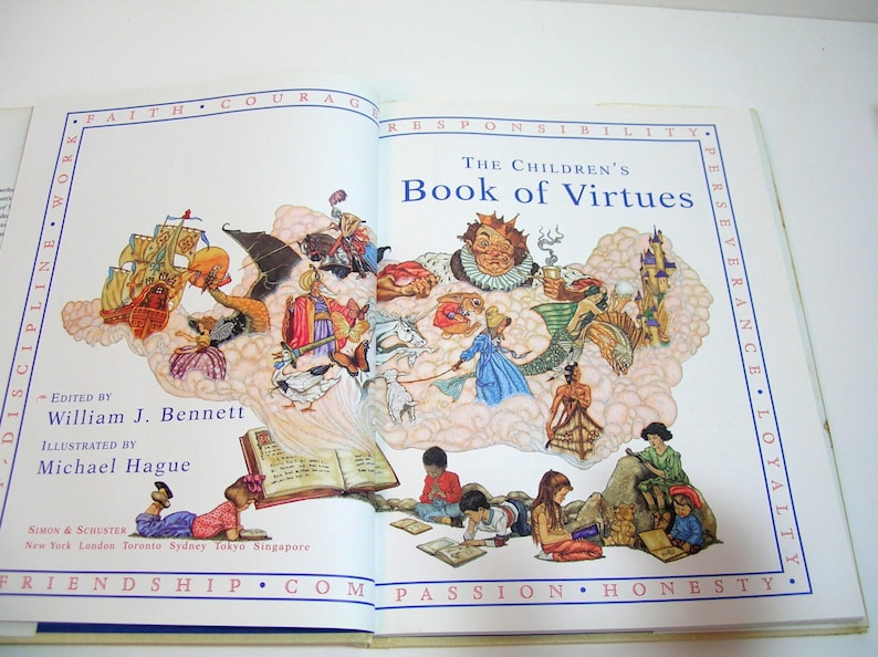 The Children's Book Of Virtues Edited By William J. | Etsy