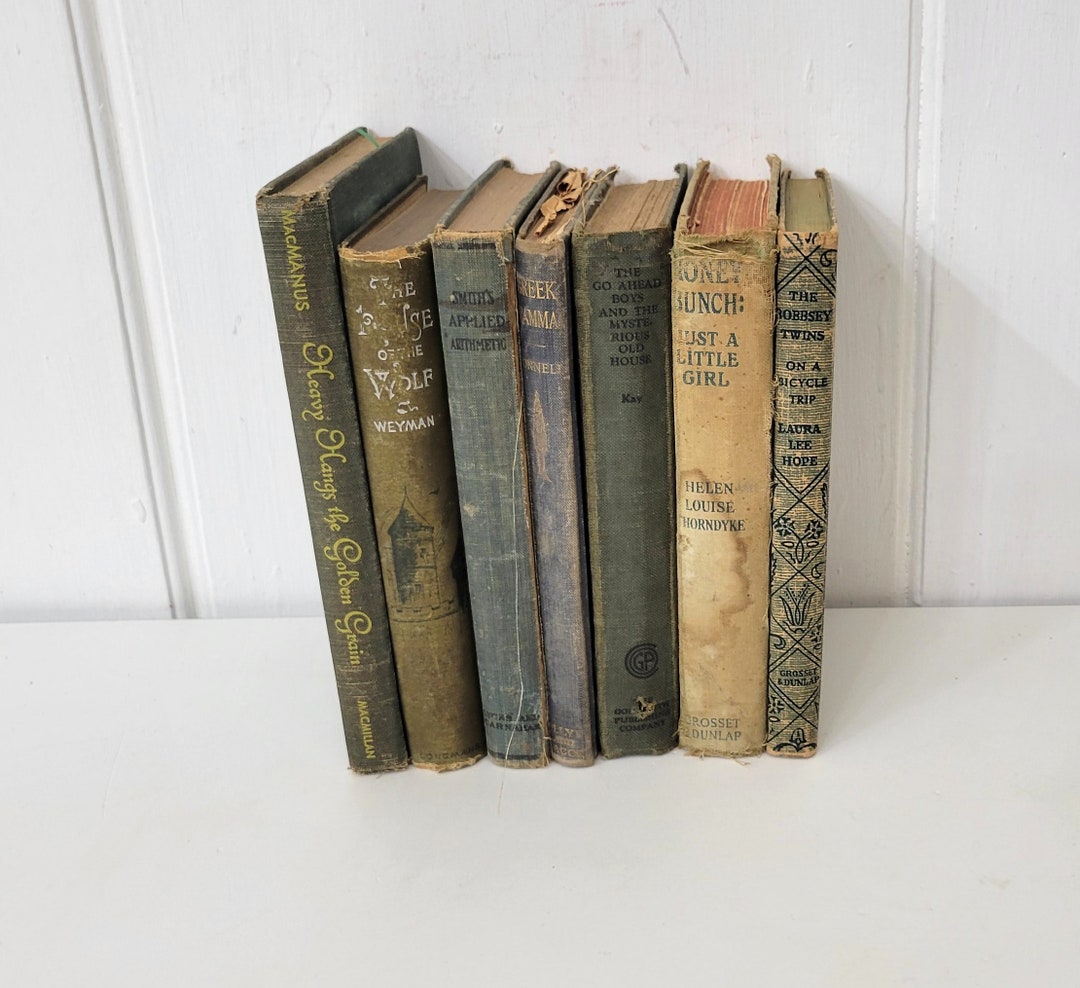 Antique Book Bundle, Book Collection, Collectible Books, Display Books ...