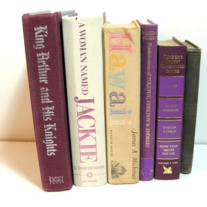 Lavender and Purple Book Collection Home Decor Assortment, Set of Six ...