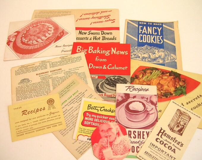 Vintage Advertising Recipe Booklets - Etsy