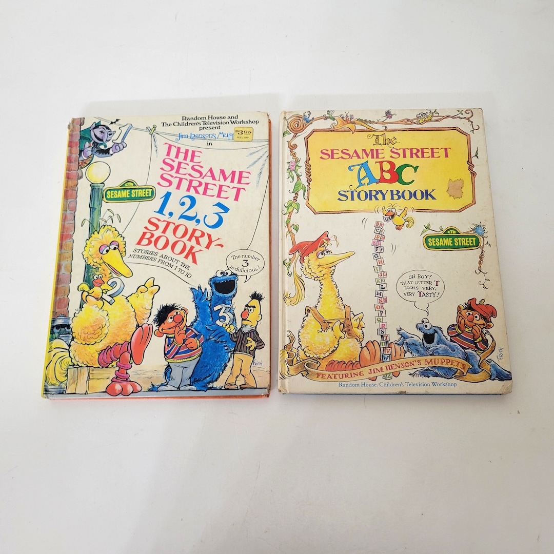 The Sesame Street 1,2,3 Storybook and ABC Storybook - Etsy